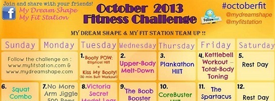 October Fitness Challenge: Full Workout Calendar