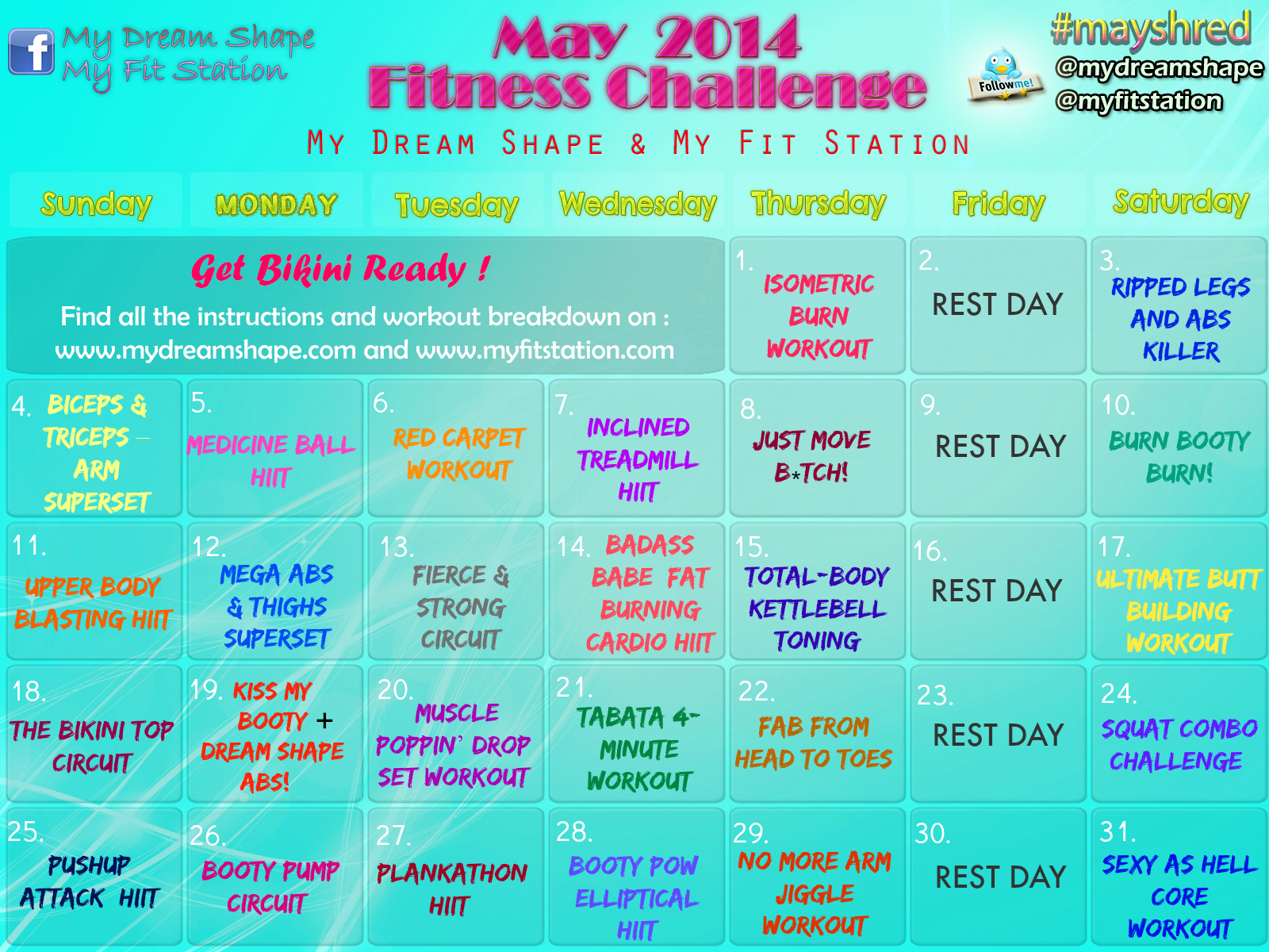 Fitness Challenge: Workout Calendar (With Examples)